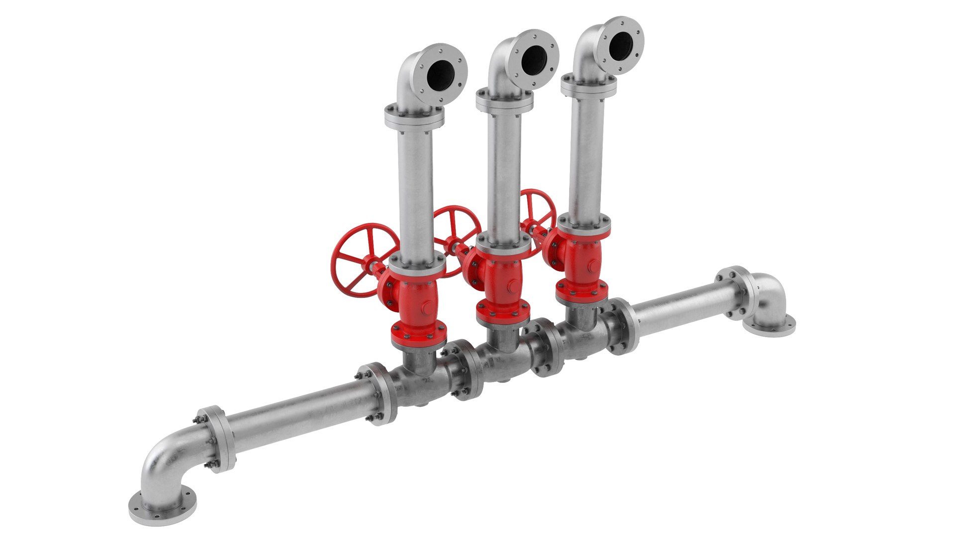 3D Industrial Pipes Model - TurboSquid 2014006