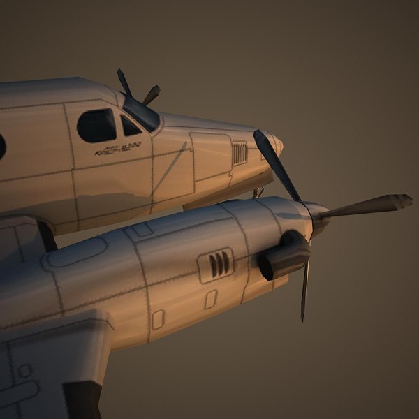 3d model beech 200 basic aircraft