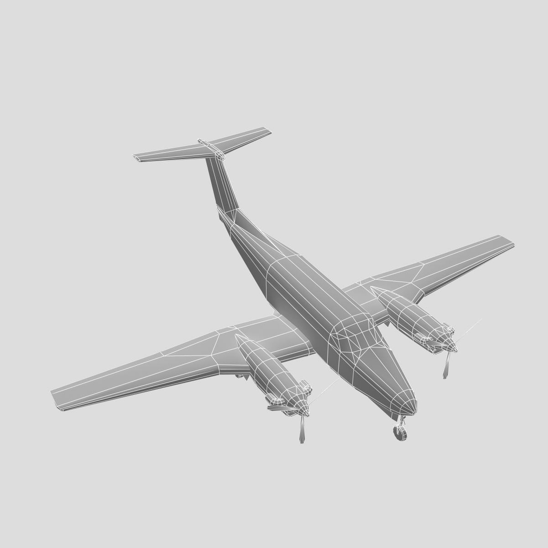 3d Model Beech 200 Basic Aircraft