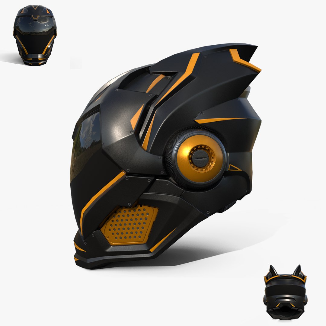 Helmet Biker Game Asset Model - TurboSquid 2062110