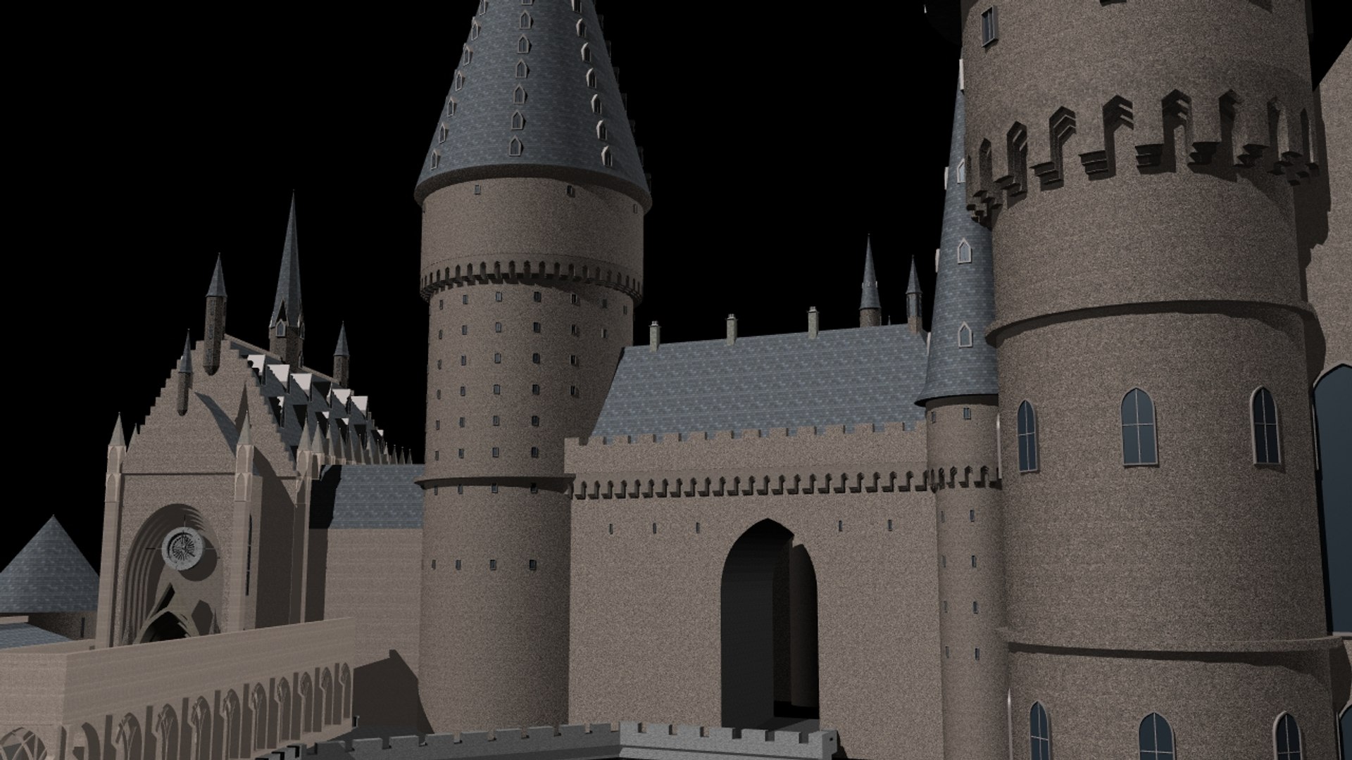 Hogwarts castle ready model - TurboSquid 2099464