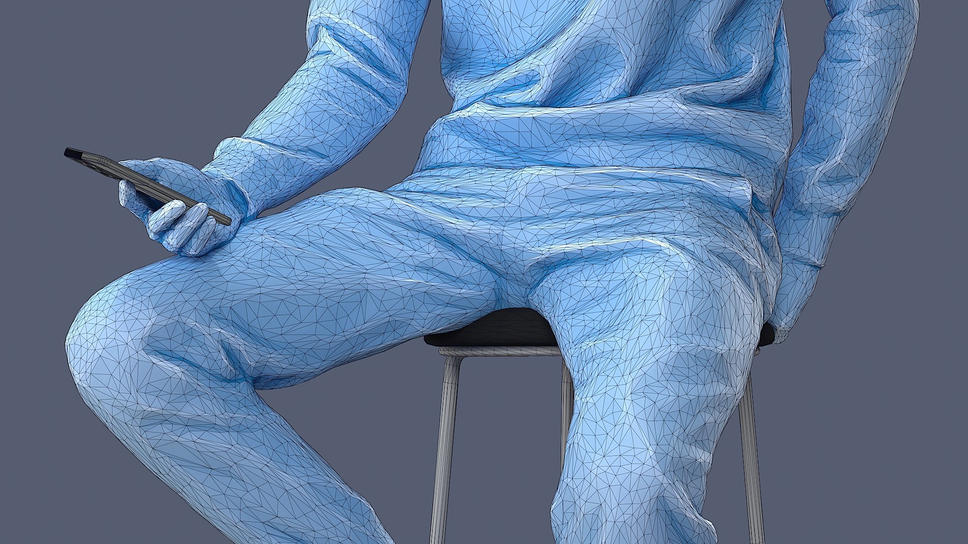 The Curly Observer Man On Bar Stool 3D Model - TurboSquid 2099402