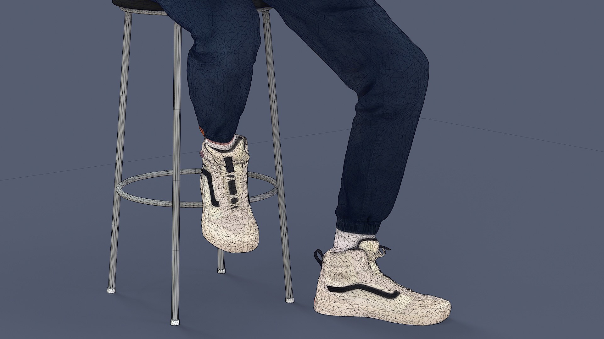 The Curly Observer Man On Bar Stool 3D Model - TurboSquid 2099402