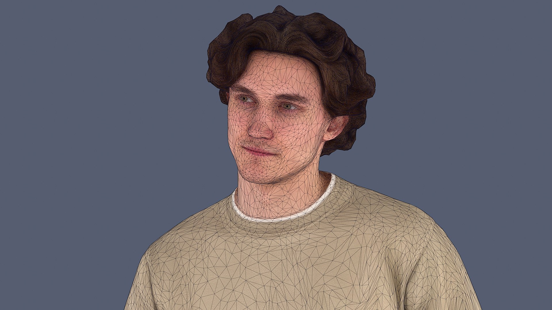 The Curly Observer Man On Bar Stool 3D Model - TurboSquid 2099402