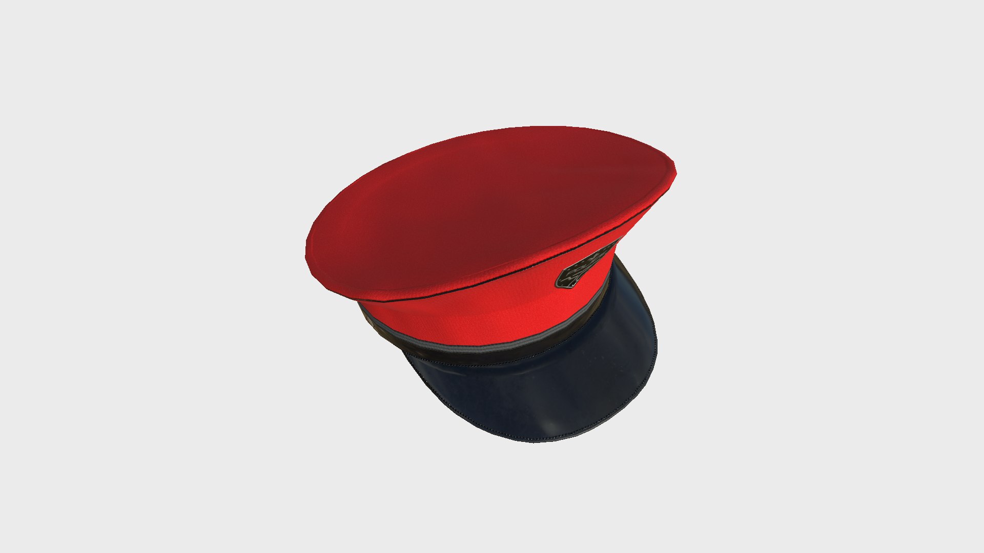 3D Police Cap 02 Red - Military Character Design Fashion - TurboSquid ...