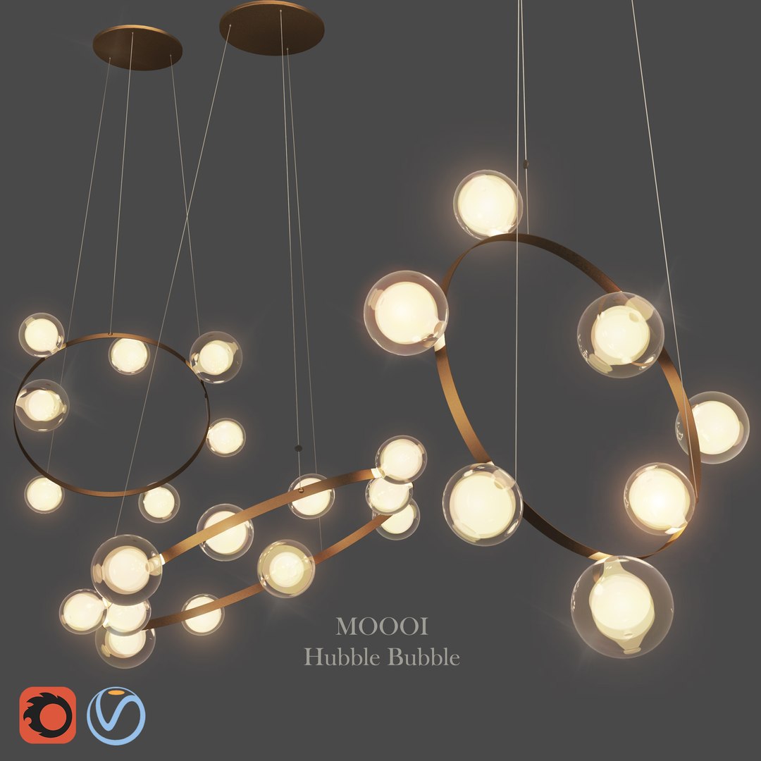 Moooi Hubble Bubble Chandelier 3D model - TurboSquid 2118542