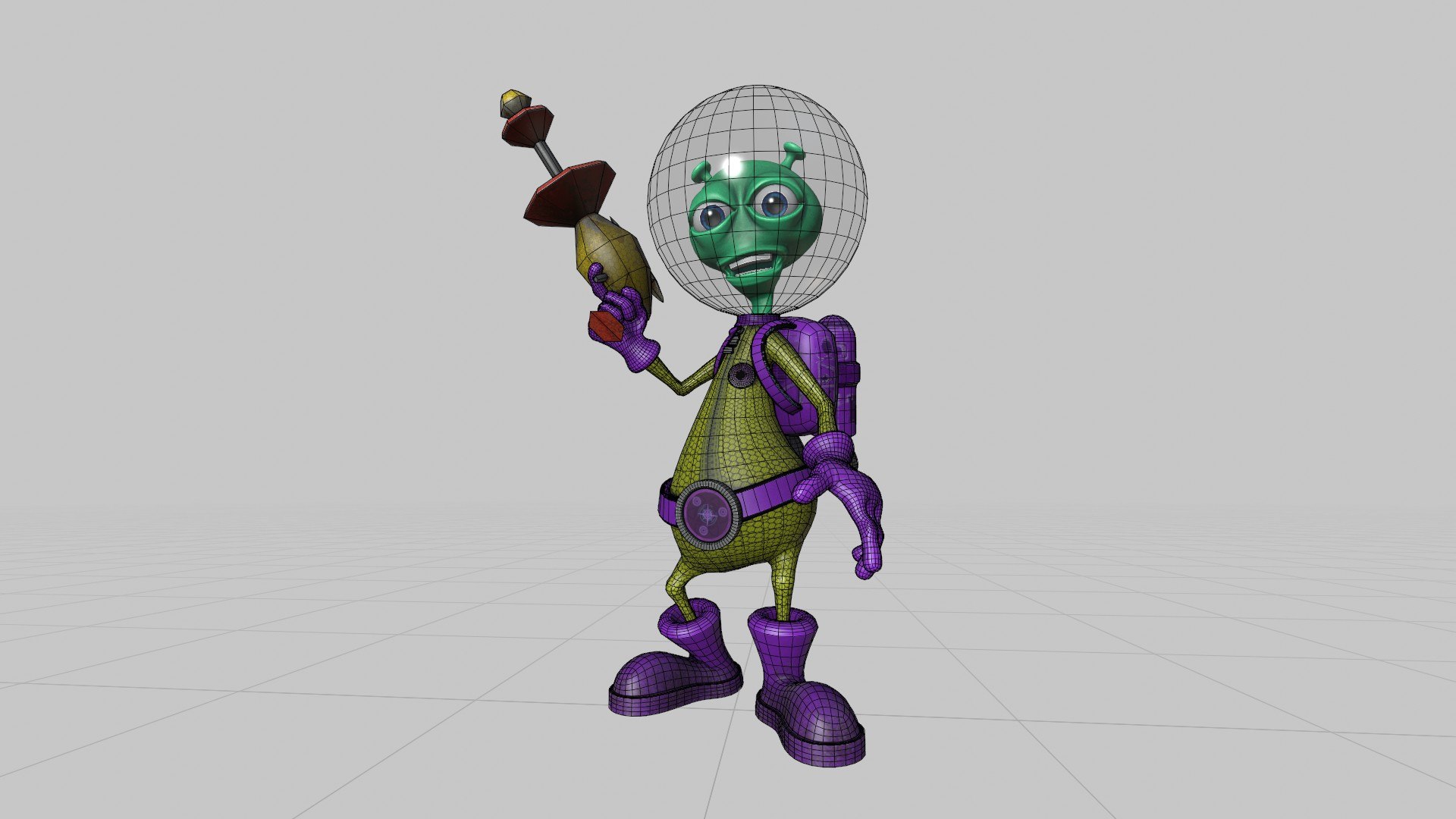 3D Cartoon Alien - TurboSquid 1972022