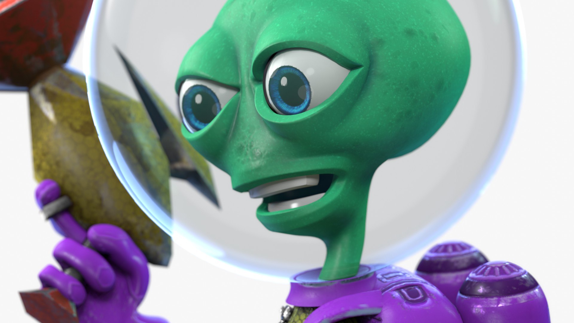 3D Cartoon Alien - TurboSquid 1972022