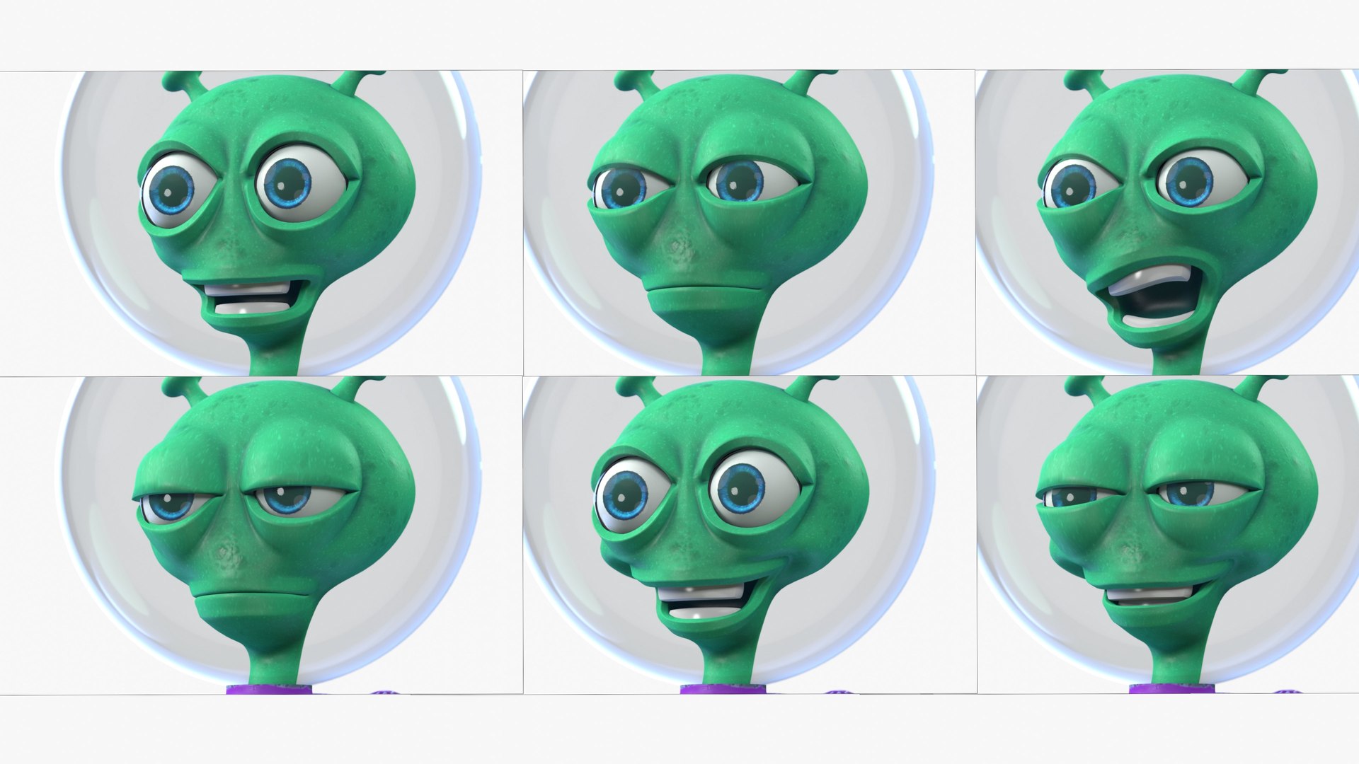 3D Cartoon Alien - TurboSquid 1972022