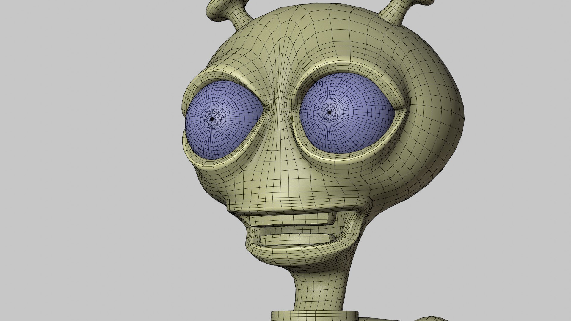 3D Cartoon Alien - TurboSquid 1972022