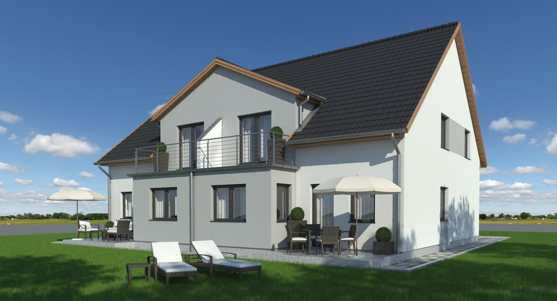 3d family house model