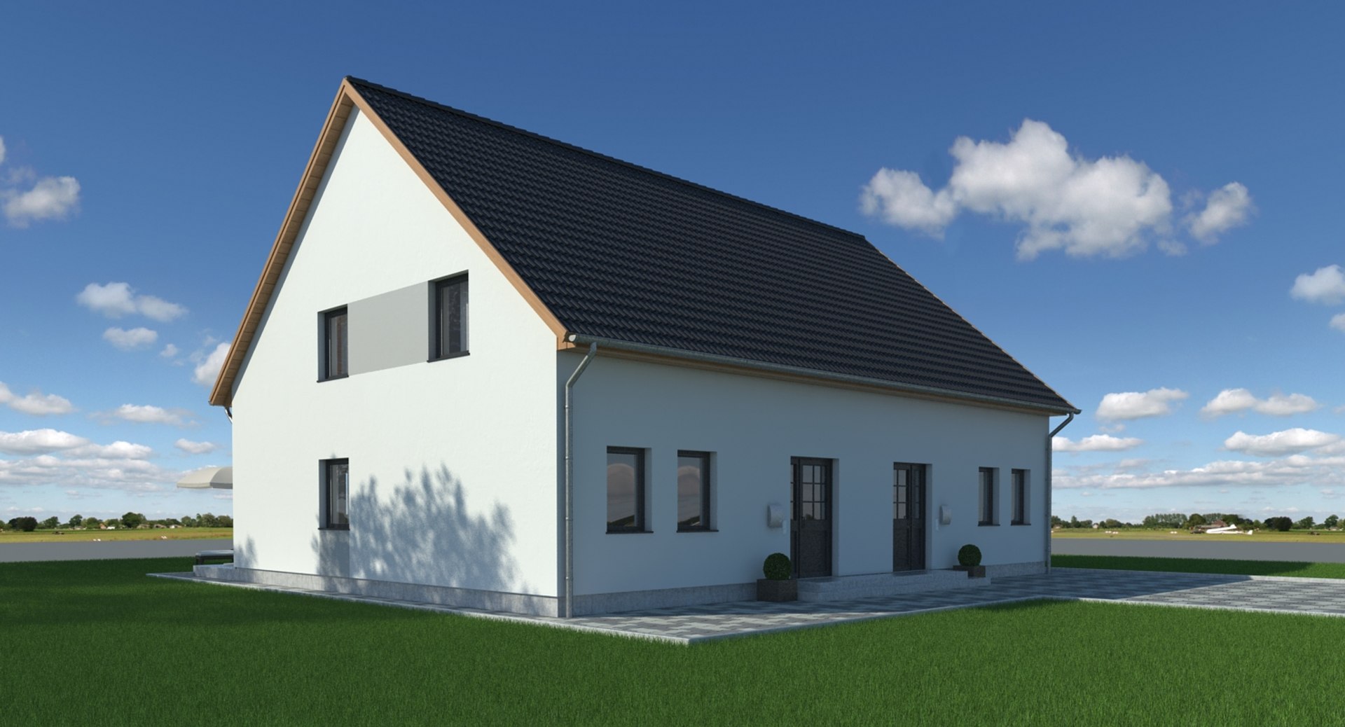 3d family house model