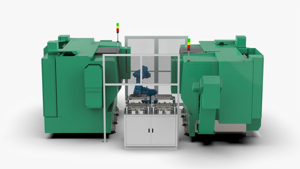 modelo 3d Automatic Double Station Lathe Loading and Unloading Machine ...