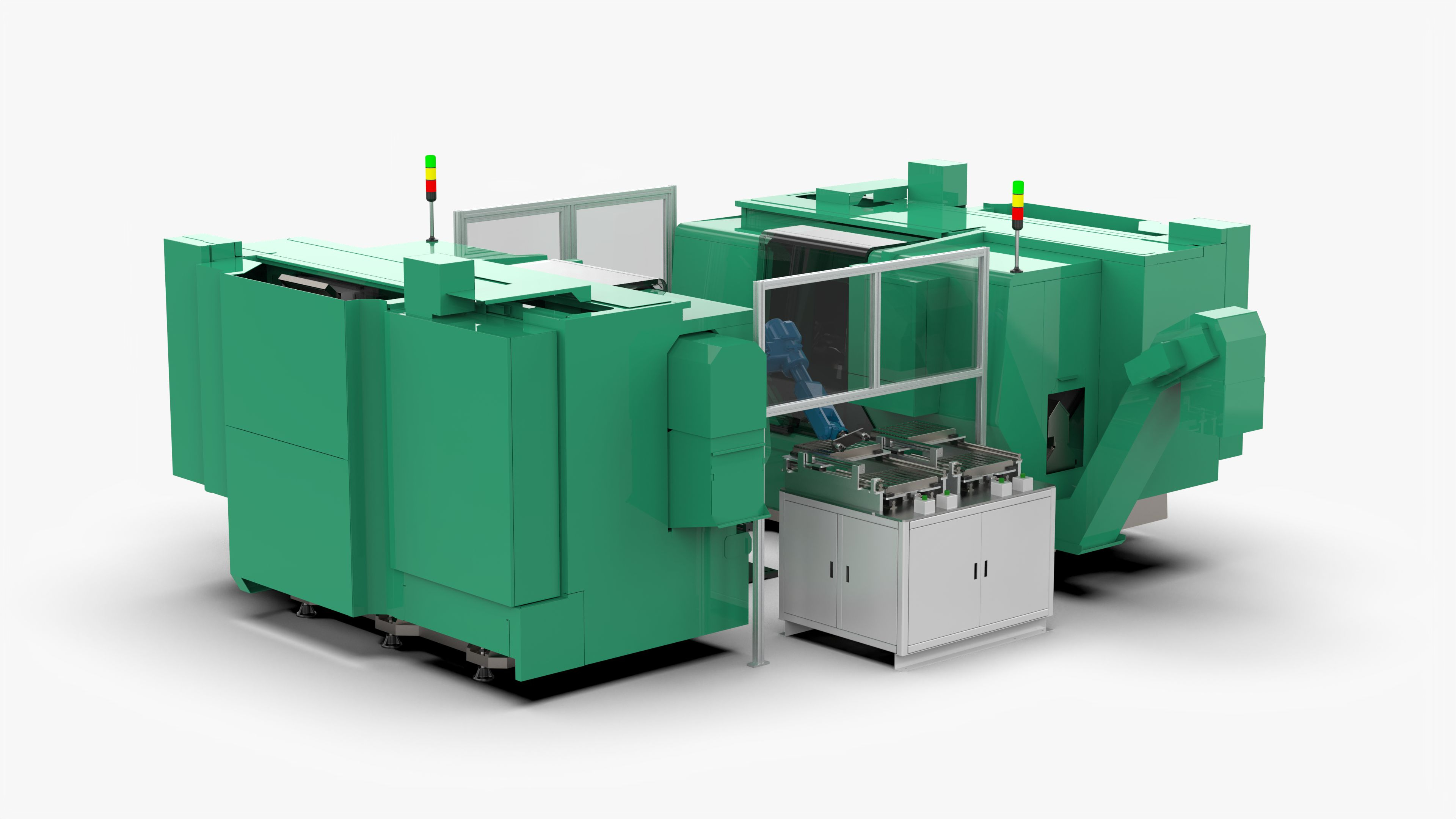 modelo 3d Automatic Double Station Lathe Loading and Unloading Machine ...