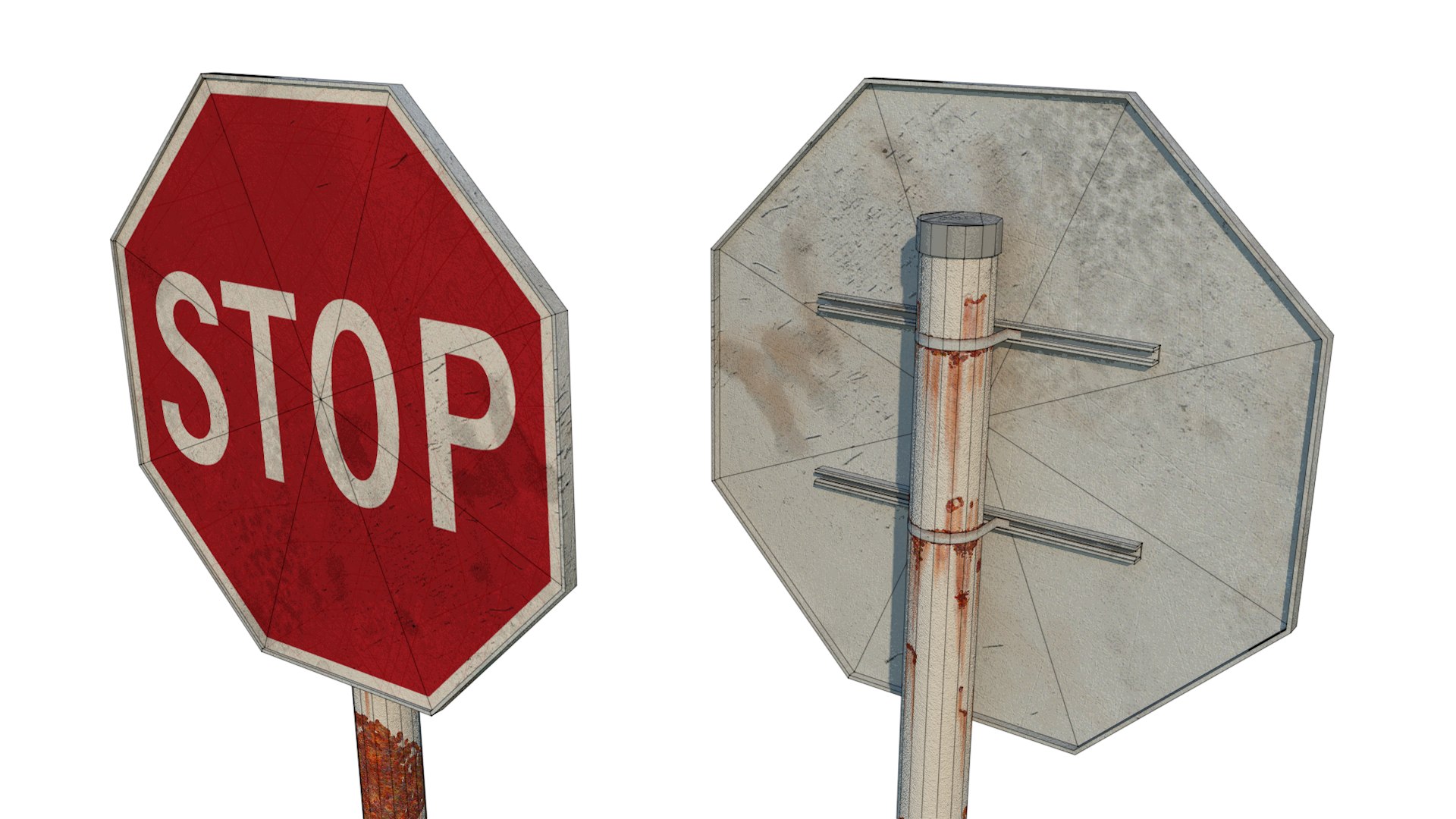 3d Model Stop Sign