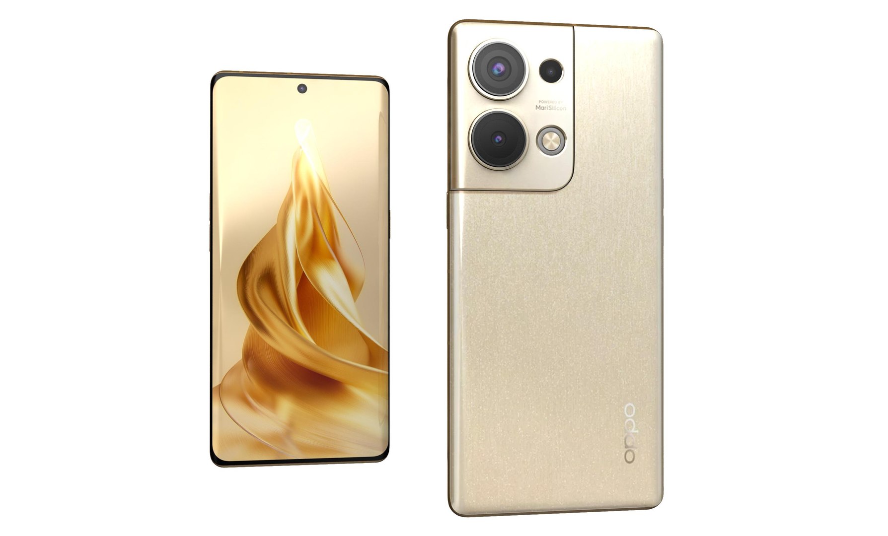 3D OPPO Reno9 Pro Plus Gold model - TurboSquid 1995103