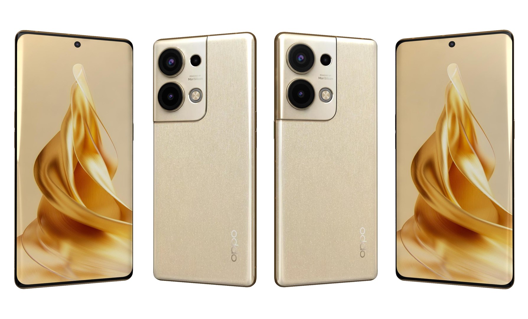 3D OPPO Reno9 Pro Plus Gold model - TurboSquid 1995103