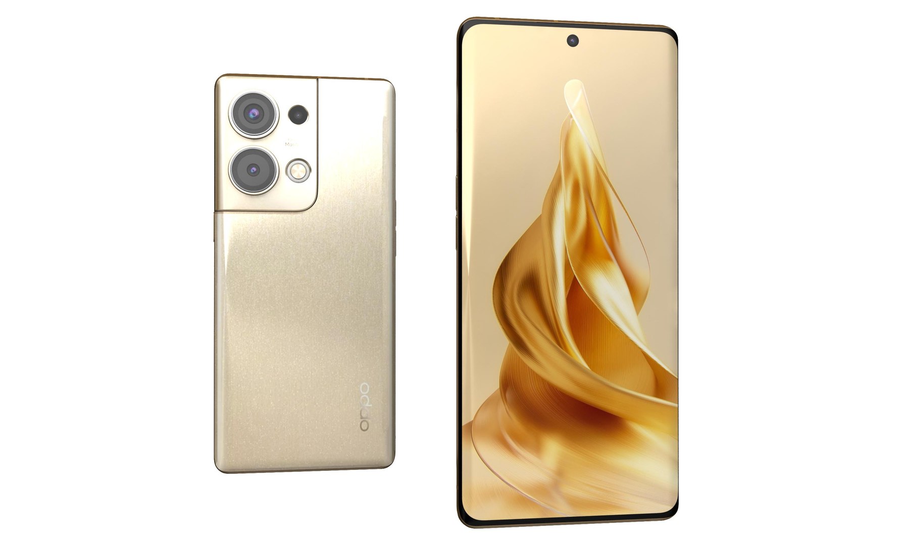 3D OPPO Reno9 Pro Plus Gold model - TurboSquid 1995103