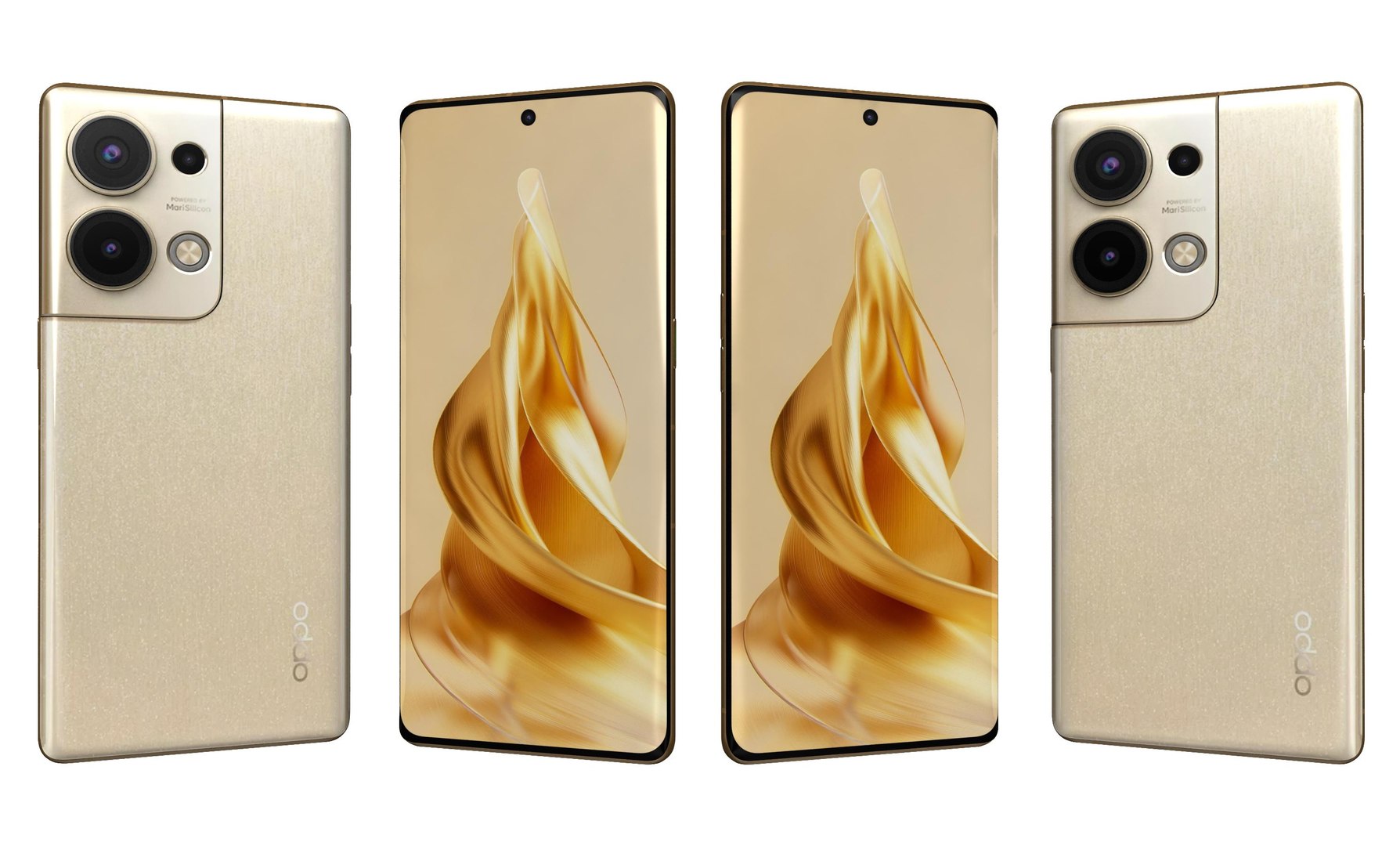 3D OPPO Reno9 Pro Plus Gold model - TurboSquid 1995103