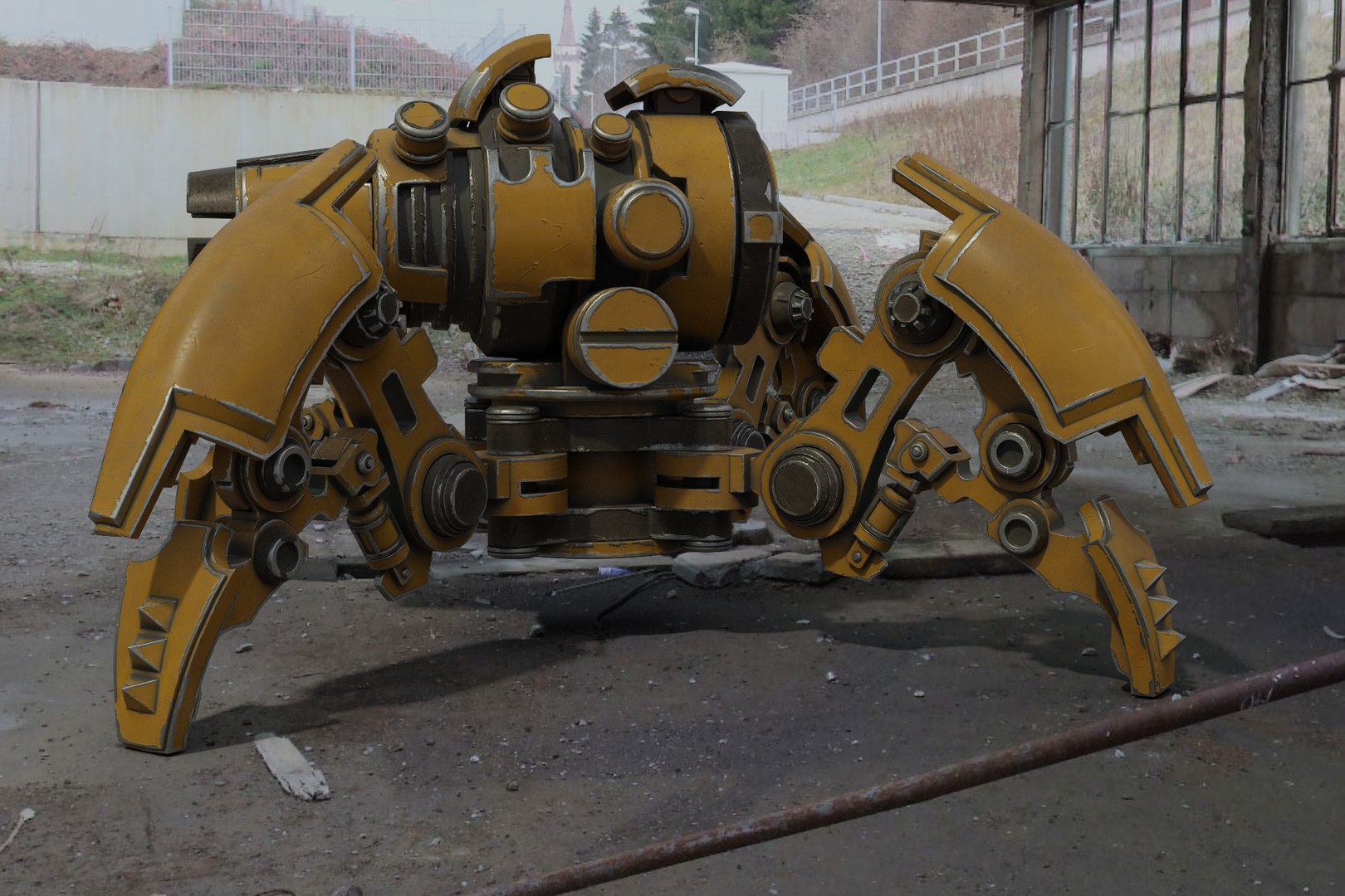 Spider Tank M-04 Yellow 3D - TurboSquid 1203411