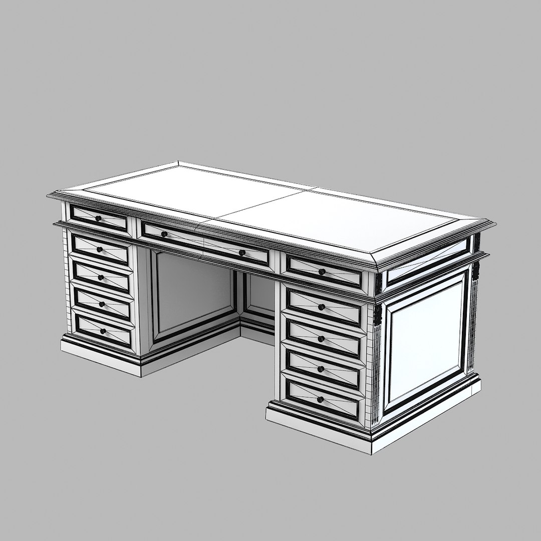 Writing Table Luxury 3d Model