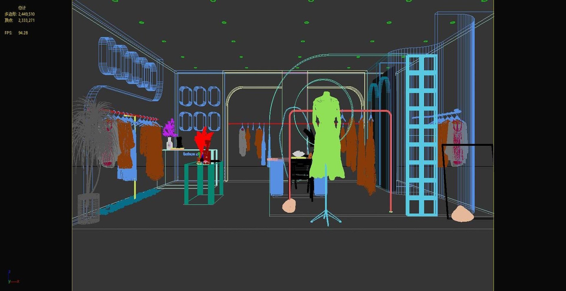 3D store clothing Clothes Modern shop - TurboSquid 2122173