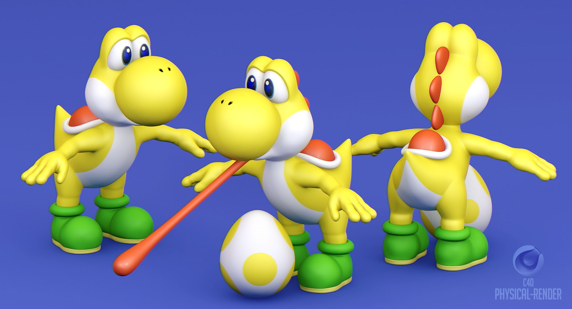 3D Classic Yellow Yoshi Super Mario - TurboSquid 1416657