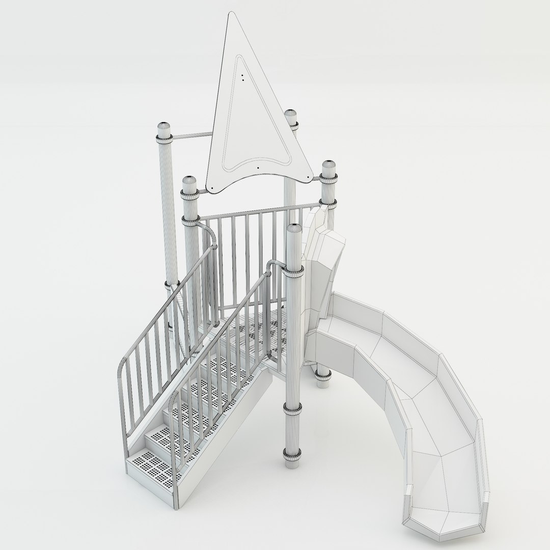 Children Playground Slide Child 3d Model