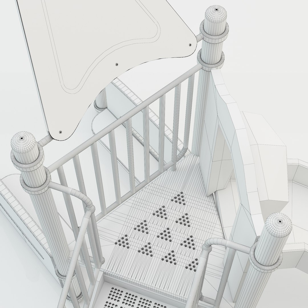 Children Playground Slide Child 3d Model