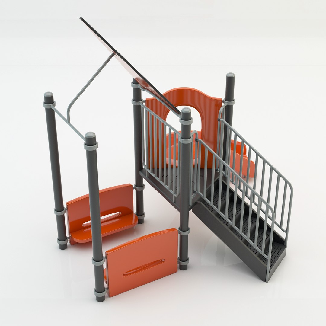 Children Playground Slide Child 3d Model