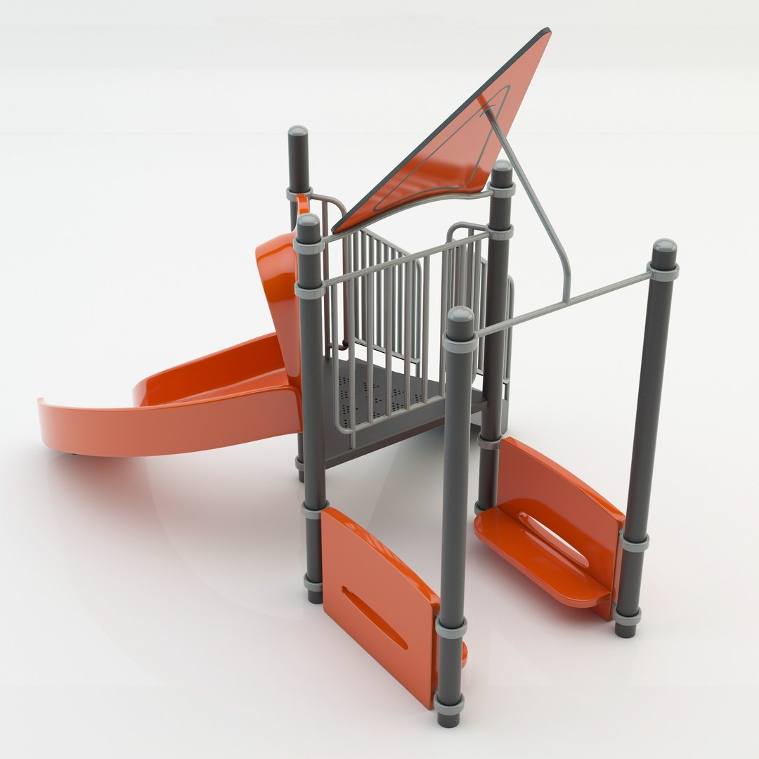 Children Playground Slide Child 3d Model