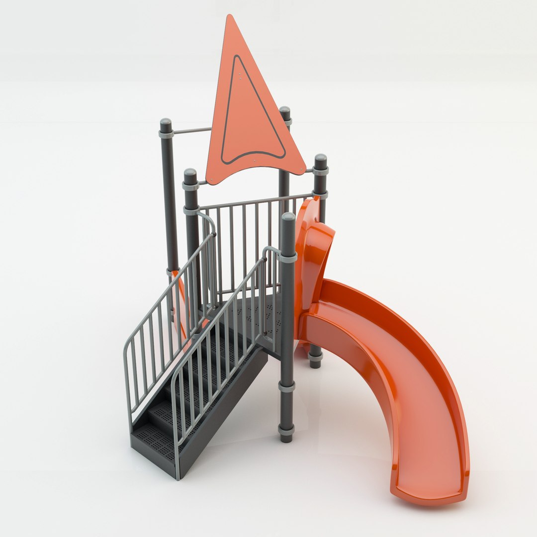 Children Playground Slide Child 3d Model
