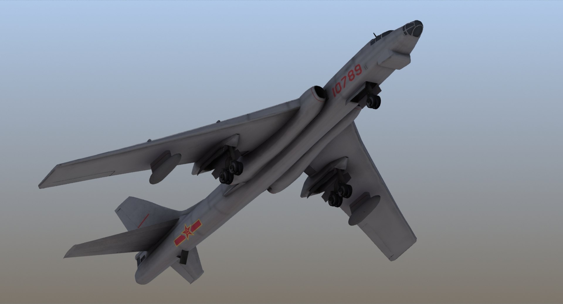 3d Model Of Xian H-6 Bomber