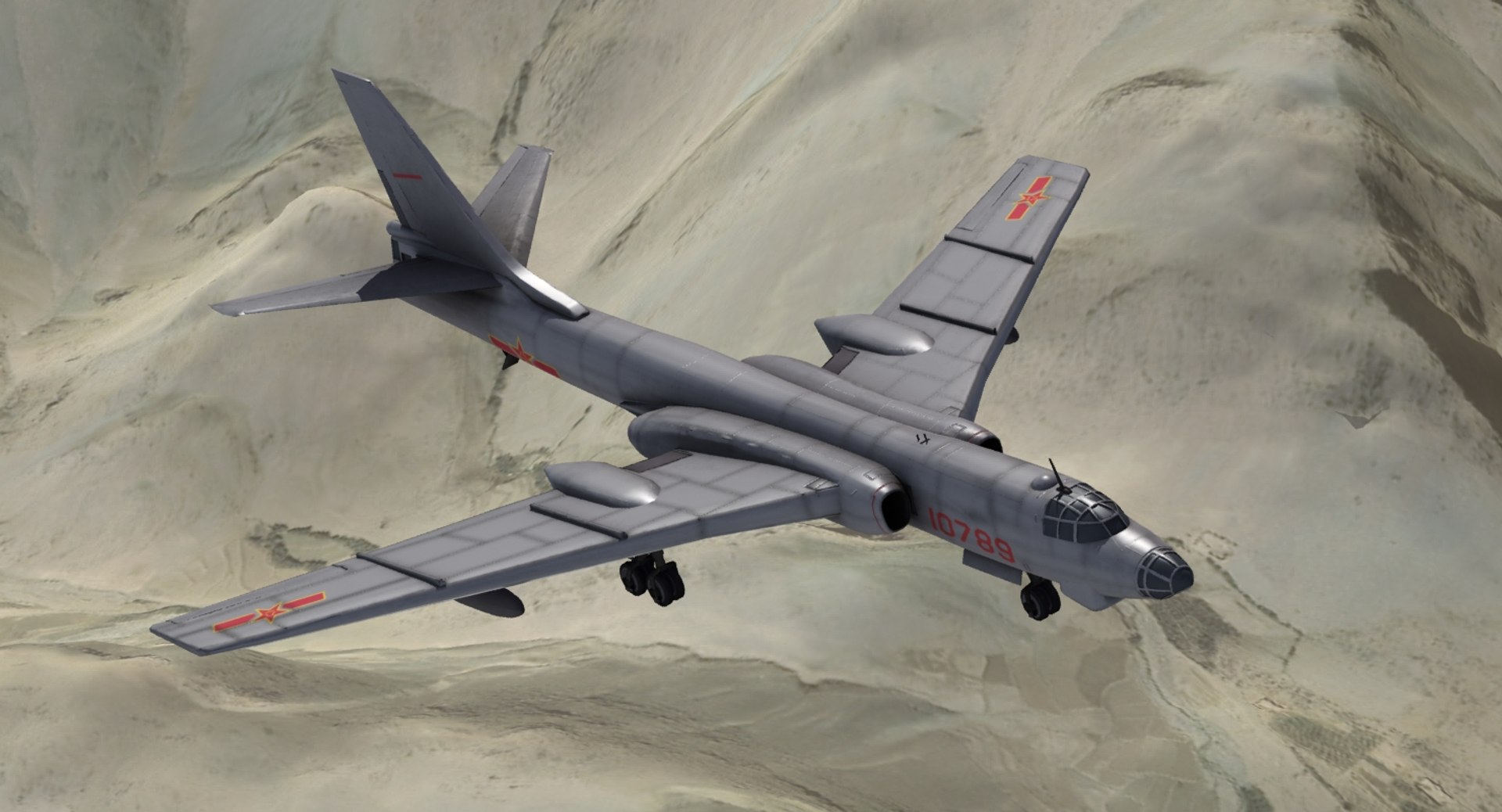 3d Model Of Xian H-6 Bomber