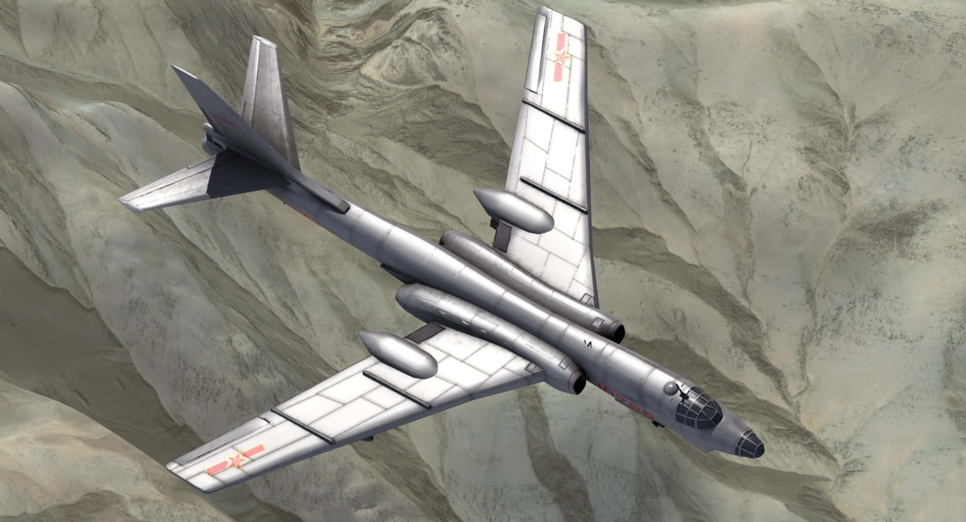 3d Model Of Xian H-6 Bomber