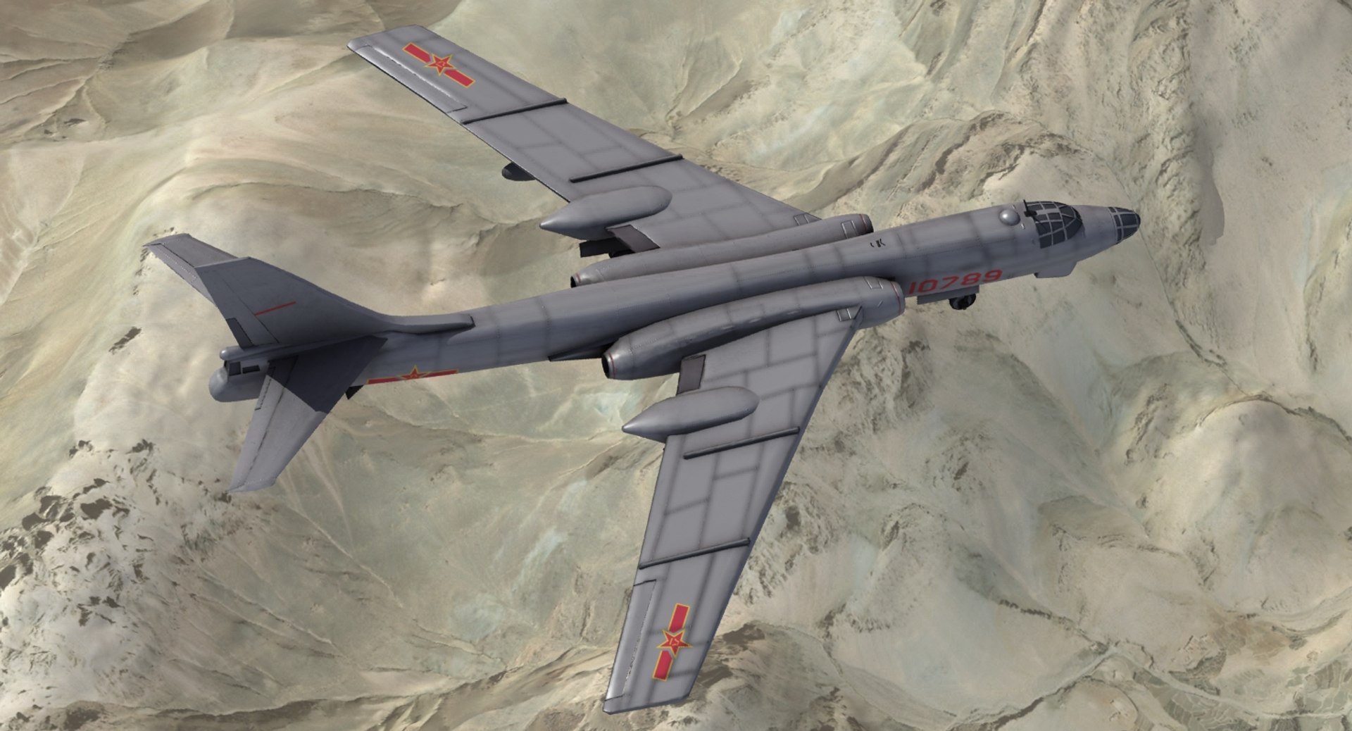 3d Model Of Xian H-6 Bomber
