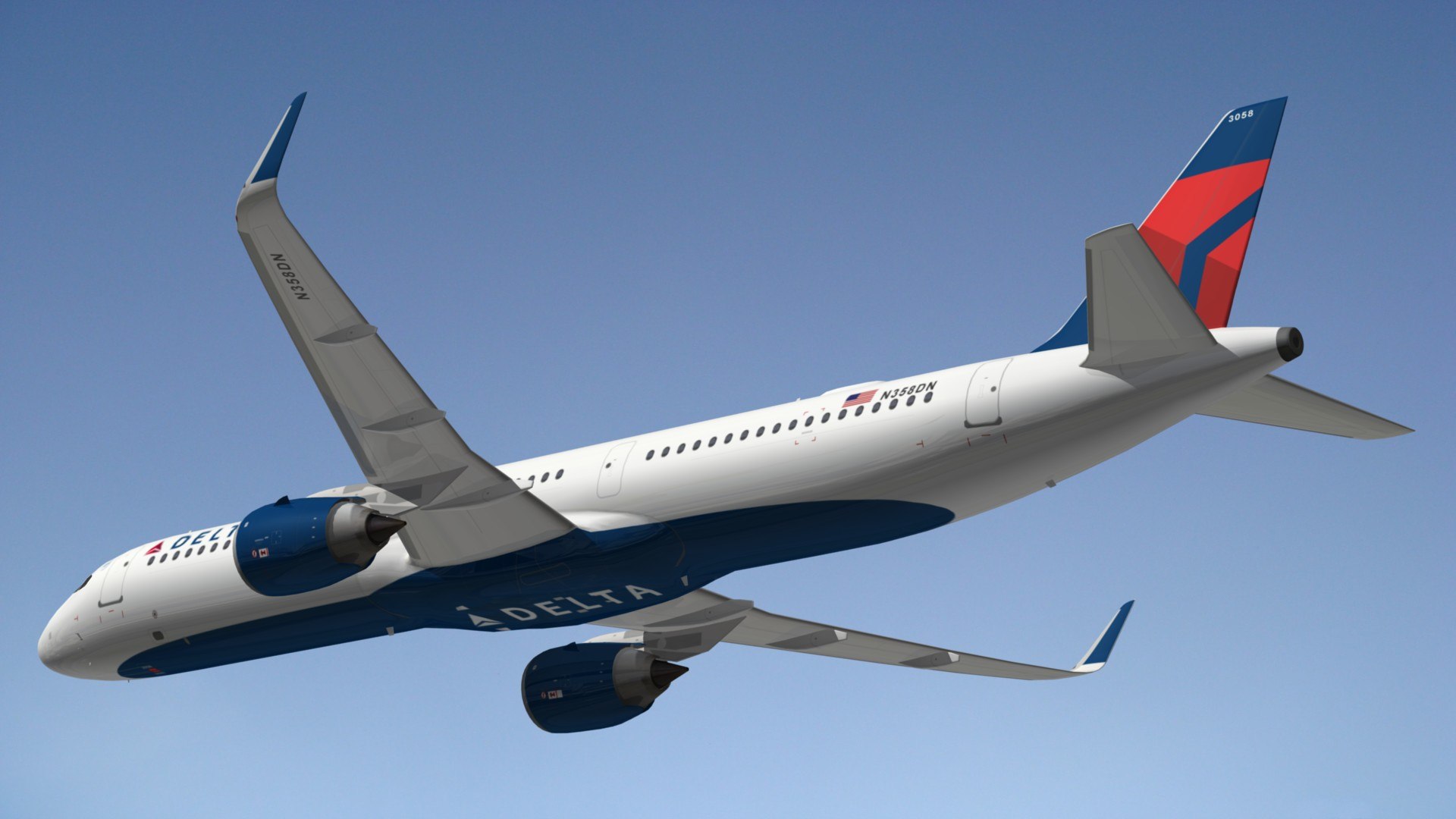 Airbus A321 Delta 3D Model - TurboSquid 1701168