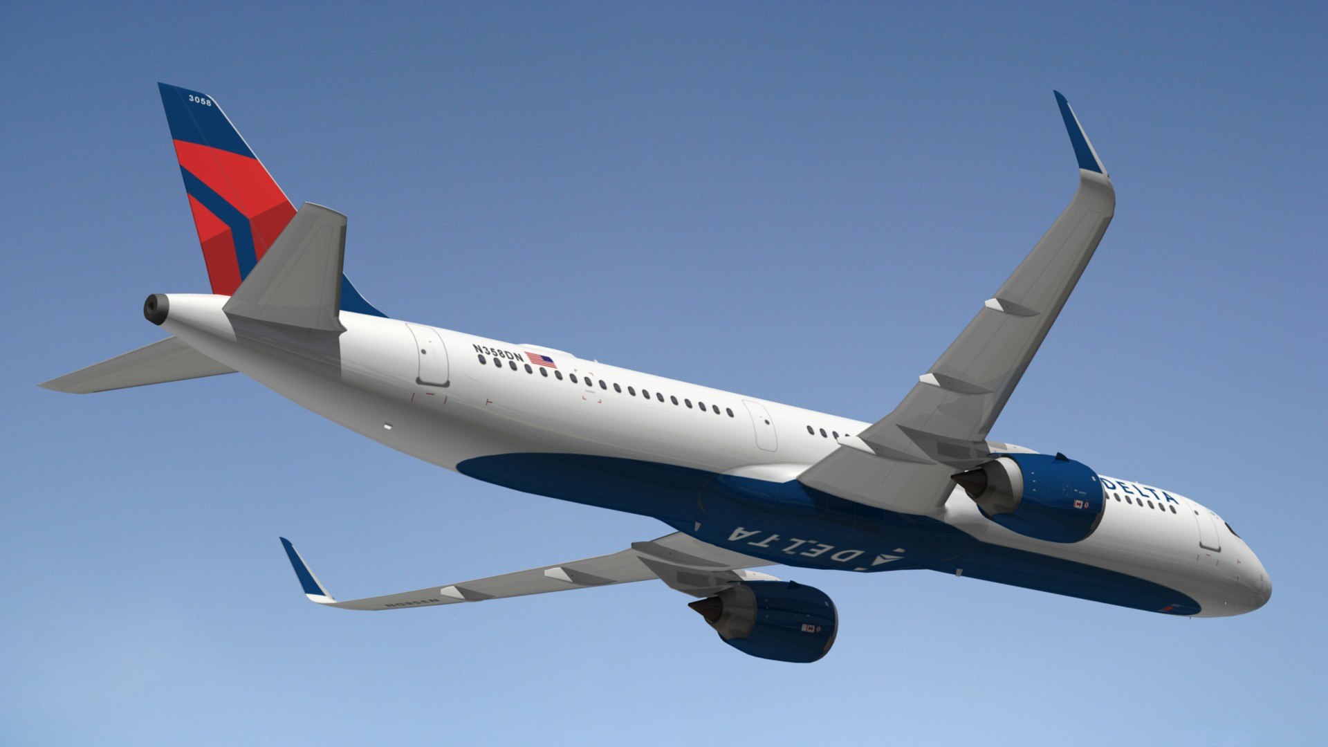 Airbus A321 Delta 3D Model - TurboSquid 1701168