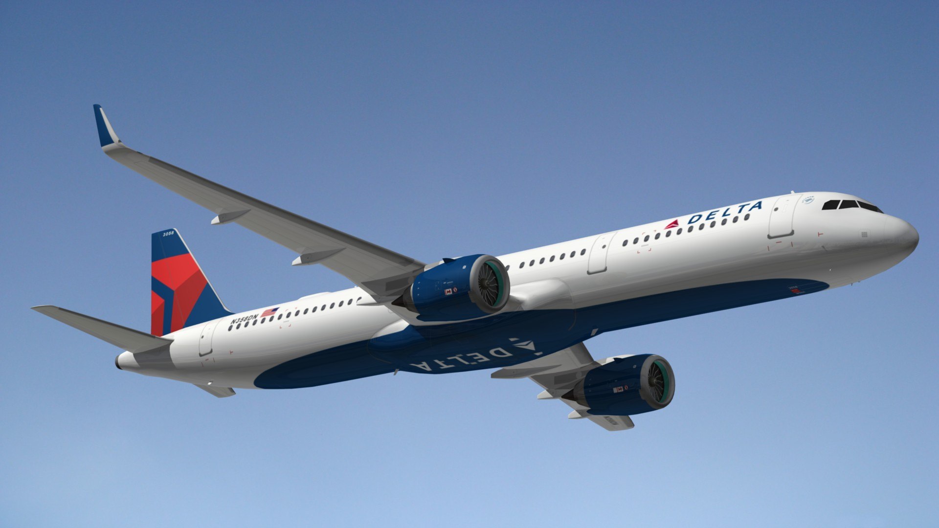 Airbus A321 Delta 3D Model - TurboSquid 1701168