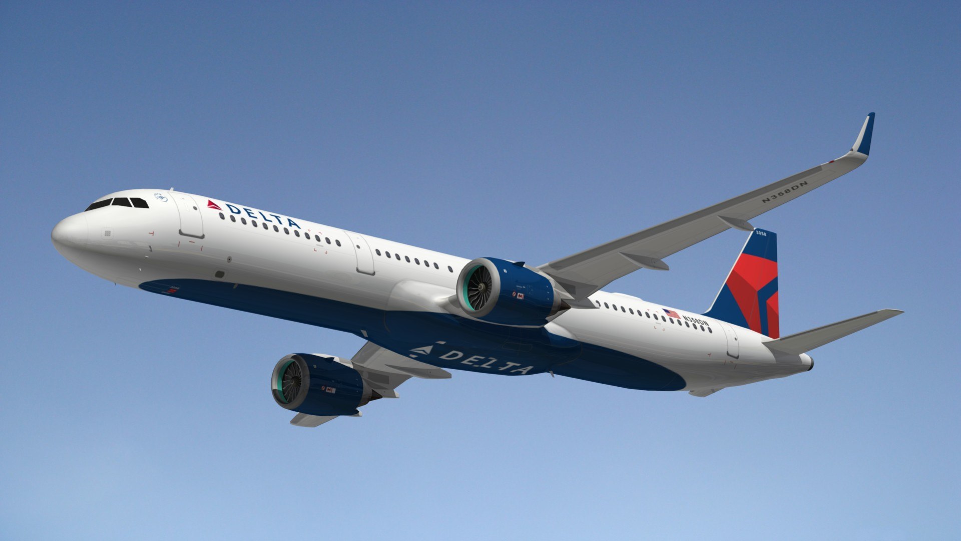 Airbus A321 Delta 3D Model - TurboSquid 1701168