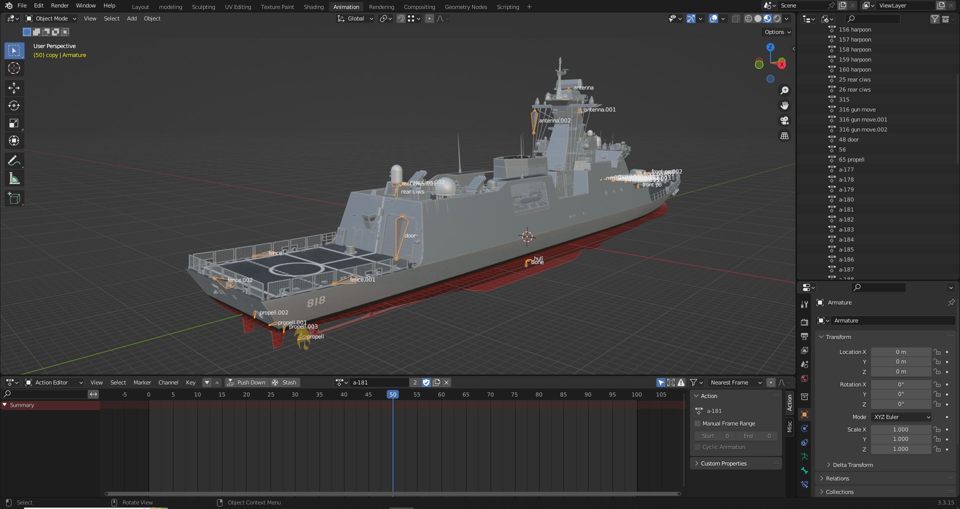 3D Korean Frigate Ffg-818 - TurboSquid 2191641
