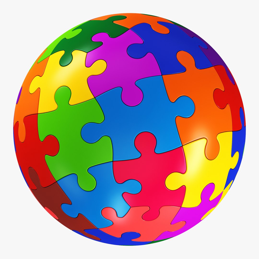 3D colored sphere puzzle v model - TurboSquid 1627263
