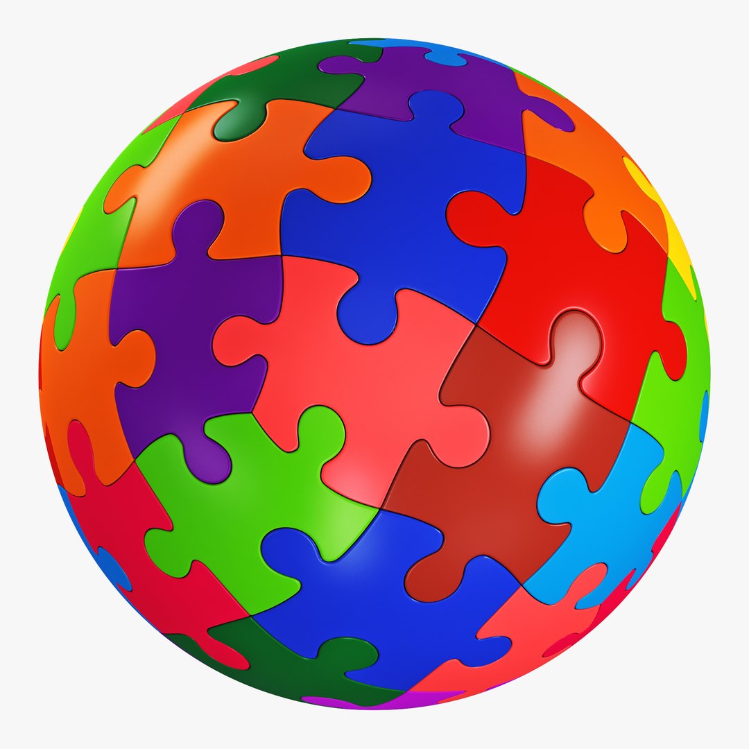 3D colored sphere puzzle v model - TurboSquid 1627263
