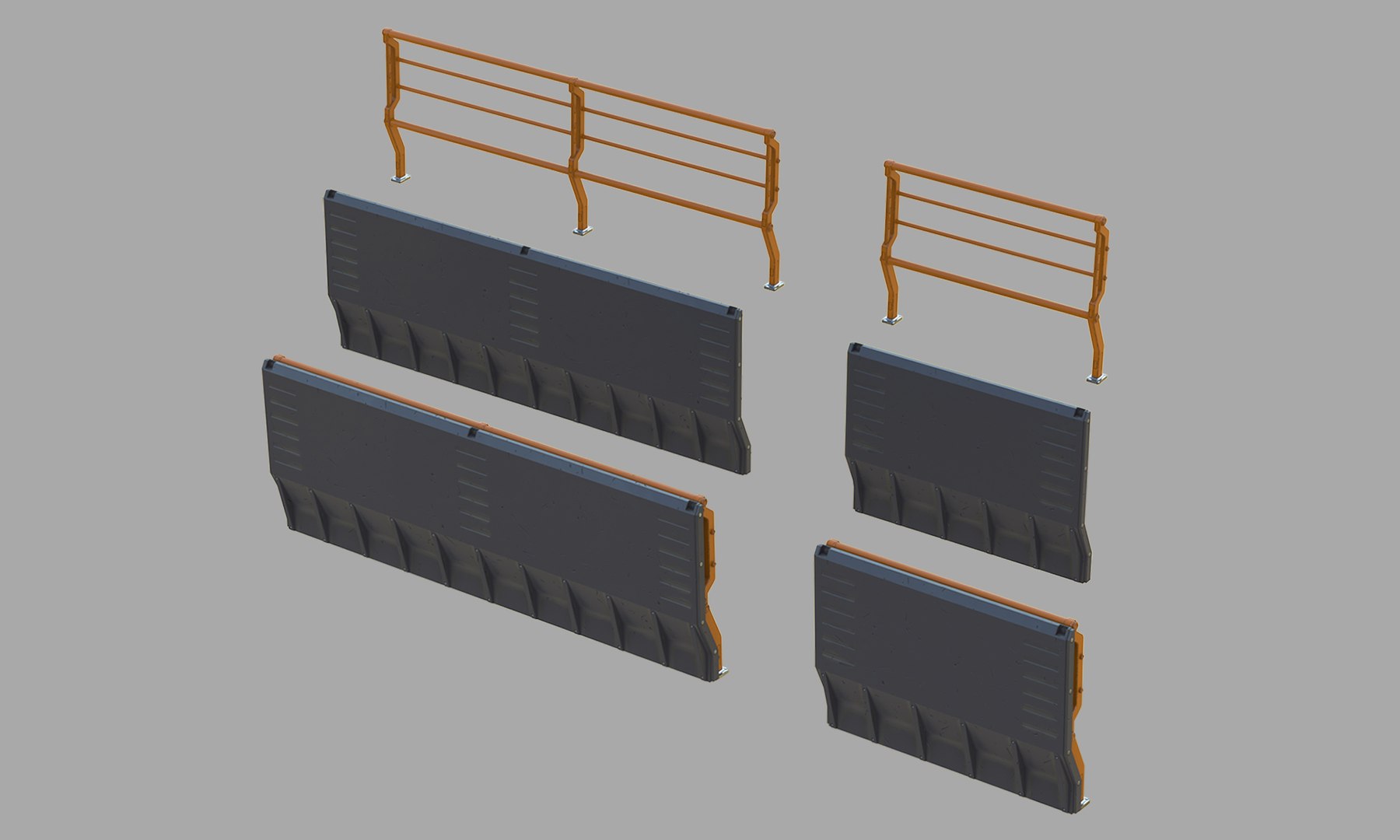 3D Sci-fi Modular Fence Model - TurboSquid 1826954