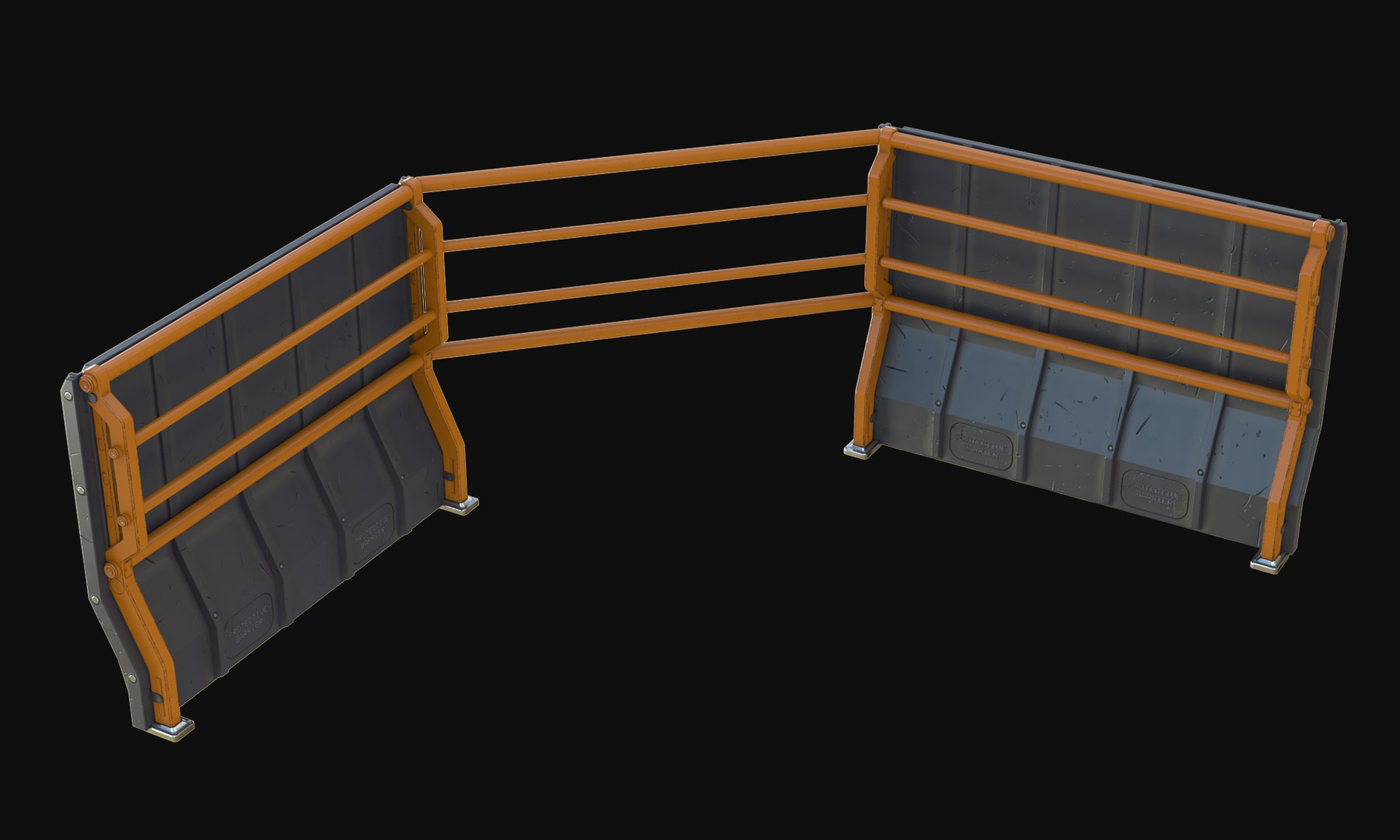 3D Sci-fi Modular Fence Model - TurboSquid 1826954