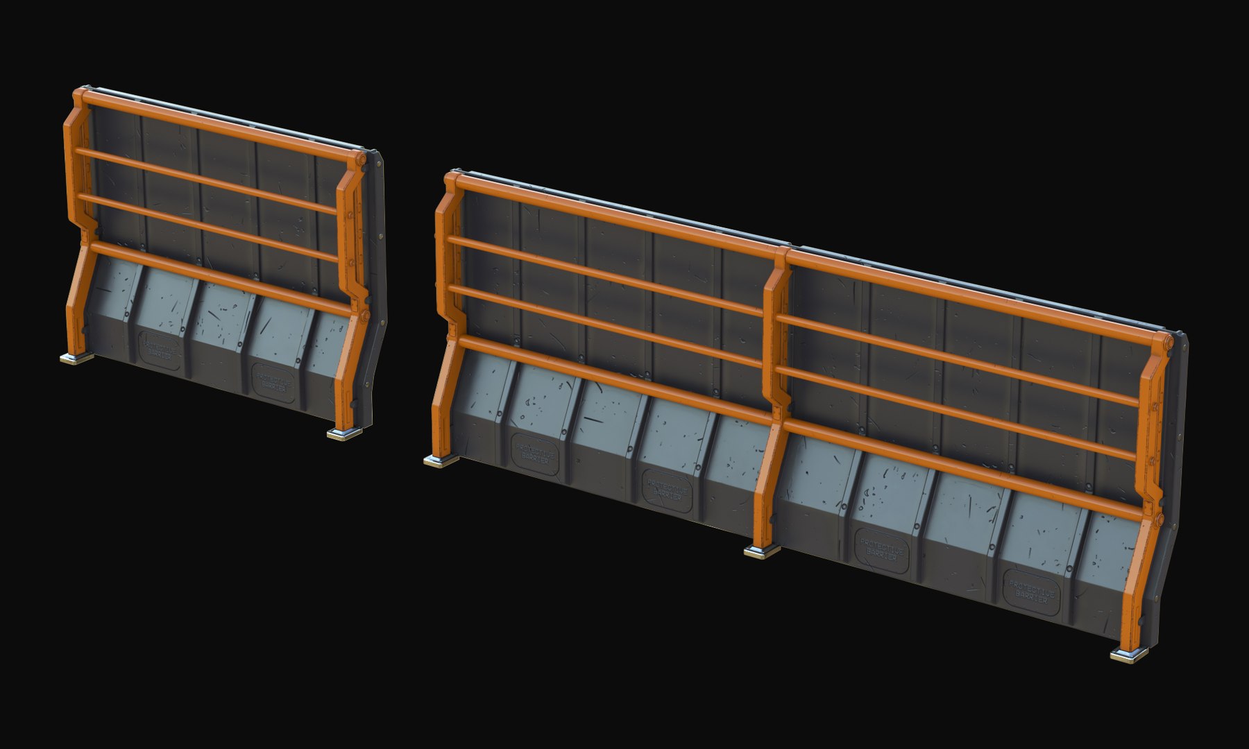 3D Sci-fi Modular Fence Model - TurboSquid 1826954