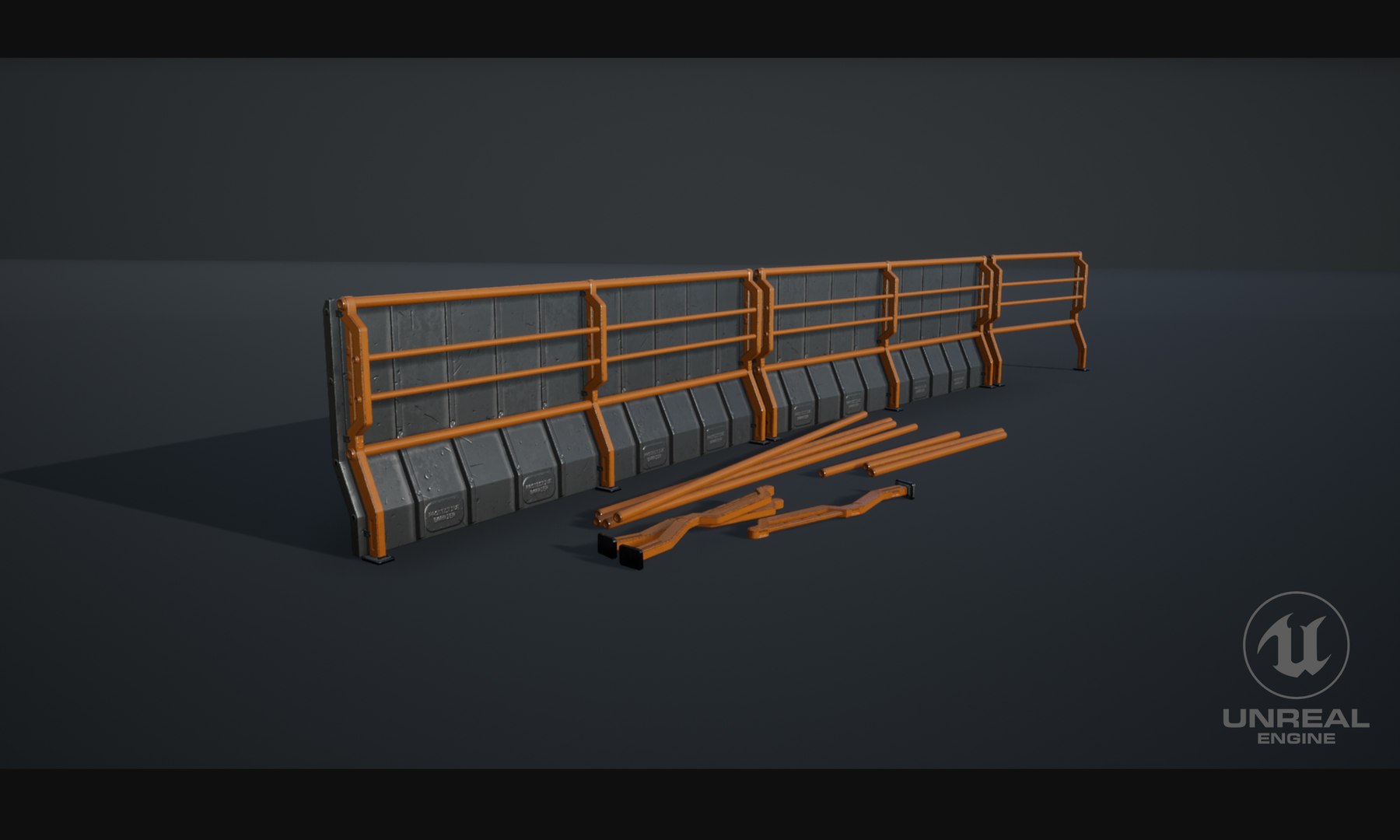 3D Sci-fi Modular Fence Model - TurboSquid 1826954