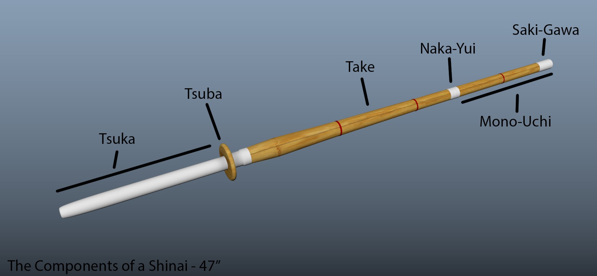 3D Shinai Sword - TurboSquid 1610063