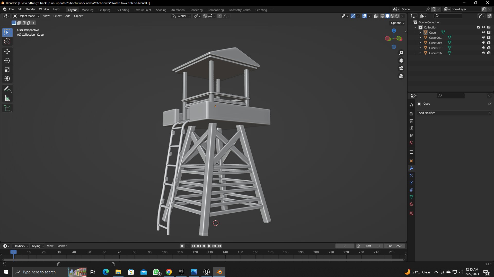 Watch Tower Model - TurboSquid 2031512