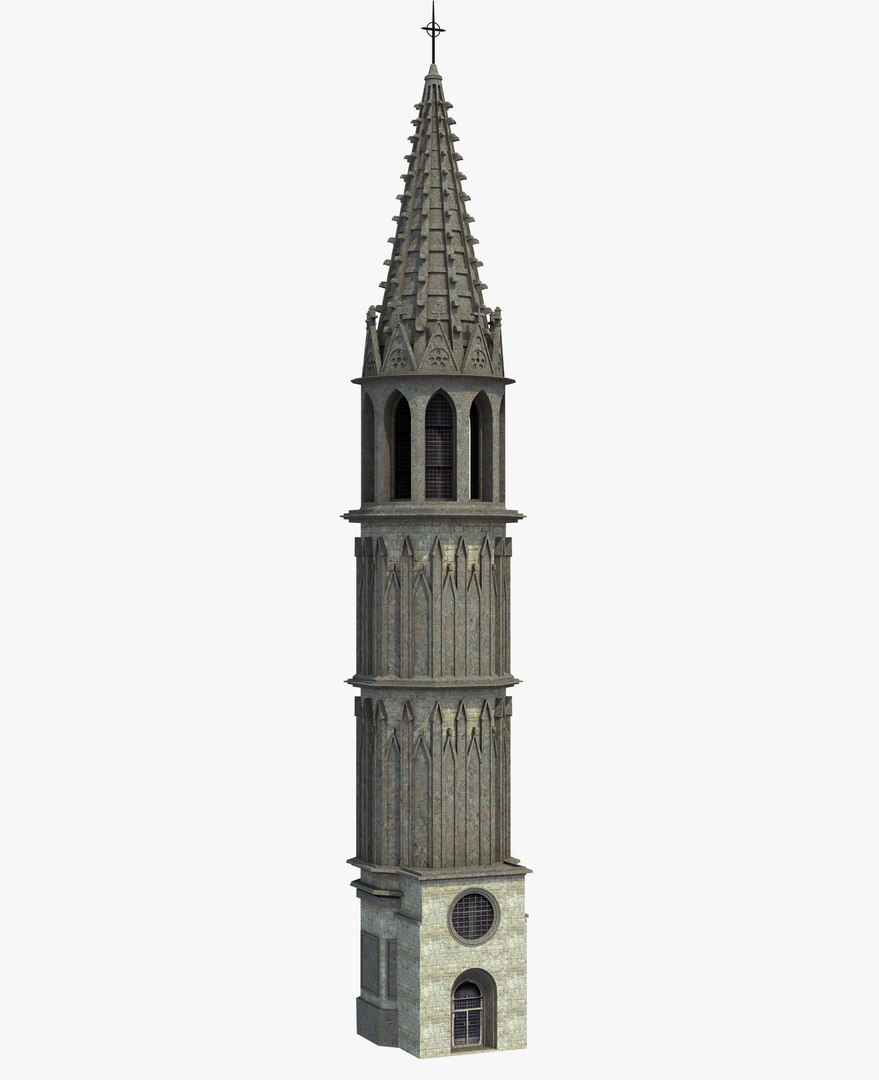 Church Tower 3D Model - TurboSquid 1767603